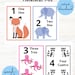 Number Cards 1-20 Animal Number Flashcards Spanish Number Cards ...
