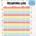 Kids Pack Bundle Chore Chart Allowance Tracker Reading Log Book Tracker ...