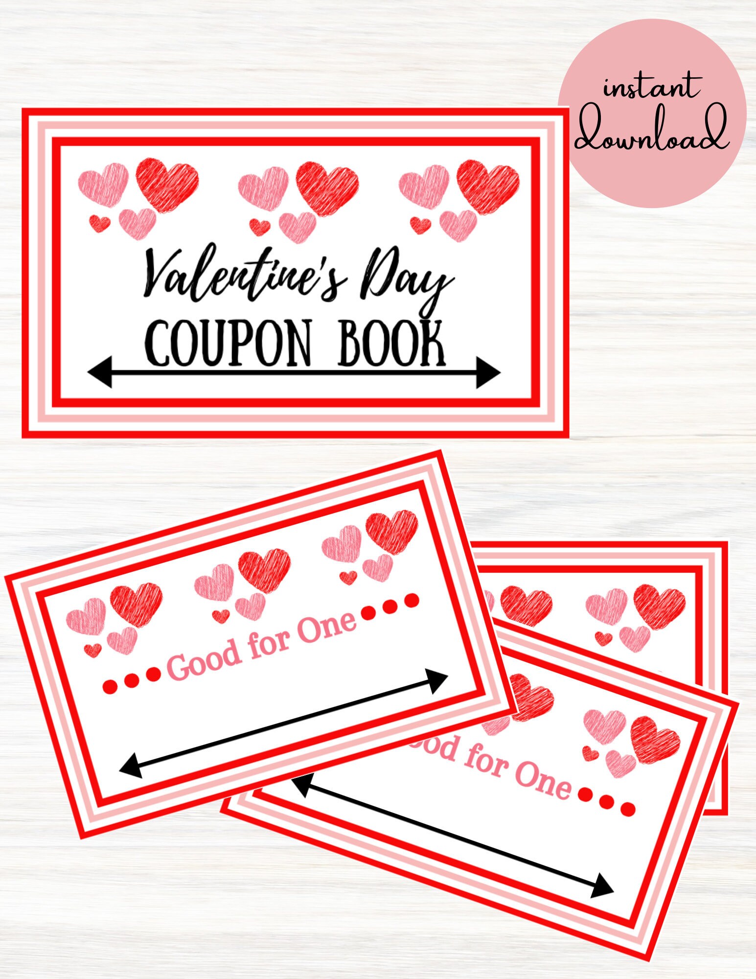 Valentine's Day Coupon Book | Love Coupon Book | Coupons for Husband ...