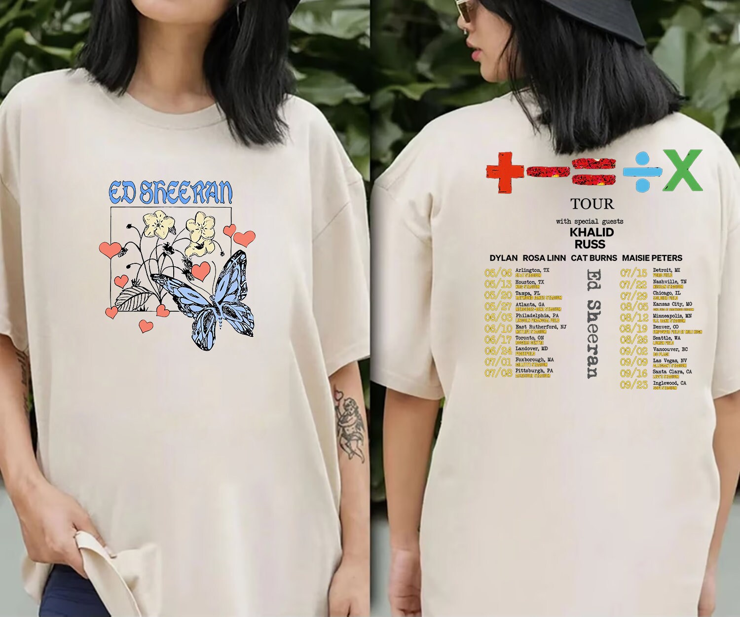 Ed Shee Tour 2023 Bad Habit Shirt, Ed Shee Mathematics Shirt Ed Shee ...