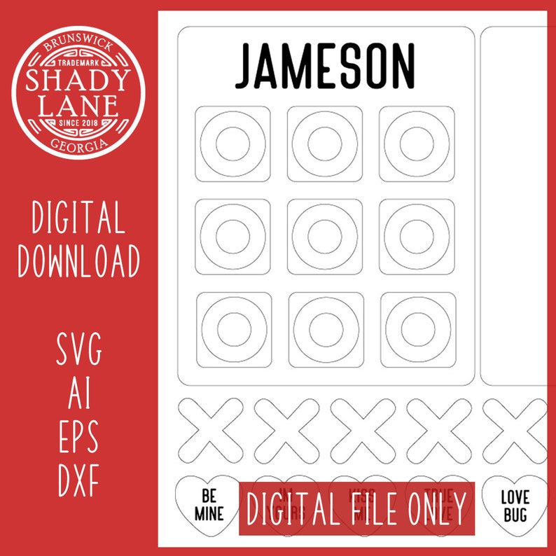 Tic Tac Toe Board SVG Digital File, Laser Cut File With Variations ...