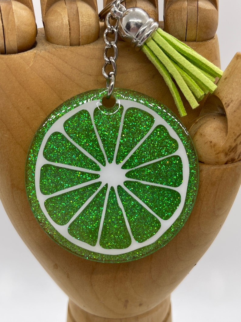 Lime Slice Keychain - Etsy