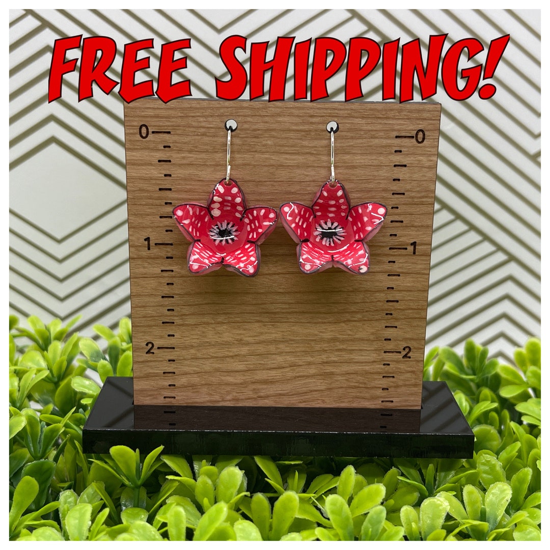 Stranger Things Inspired Demogorgon Earrings FREE US SHIPPING - Etsy