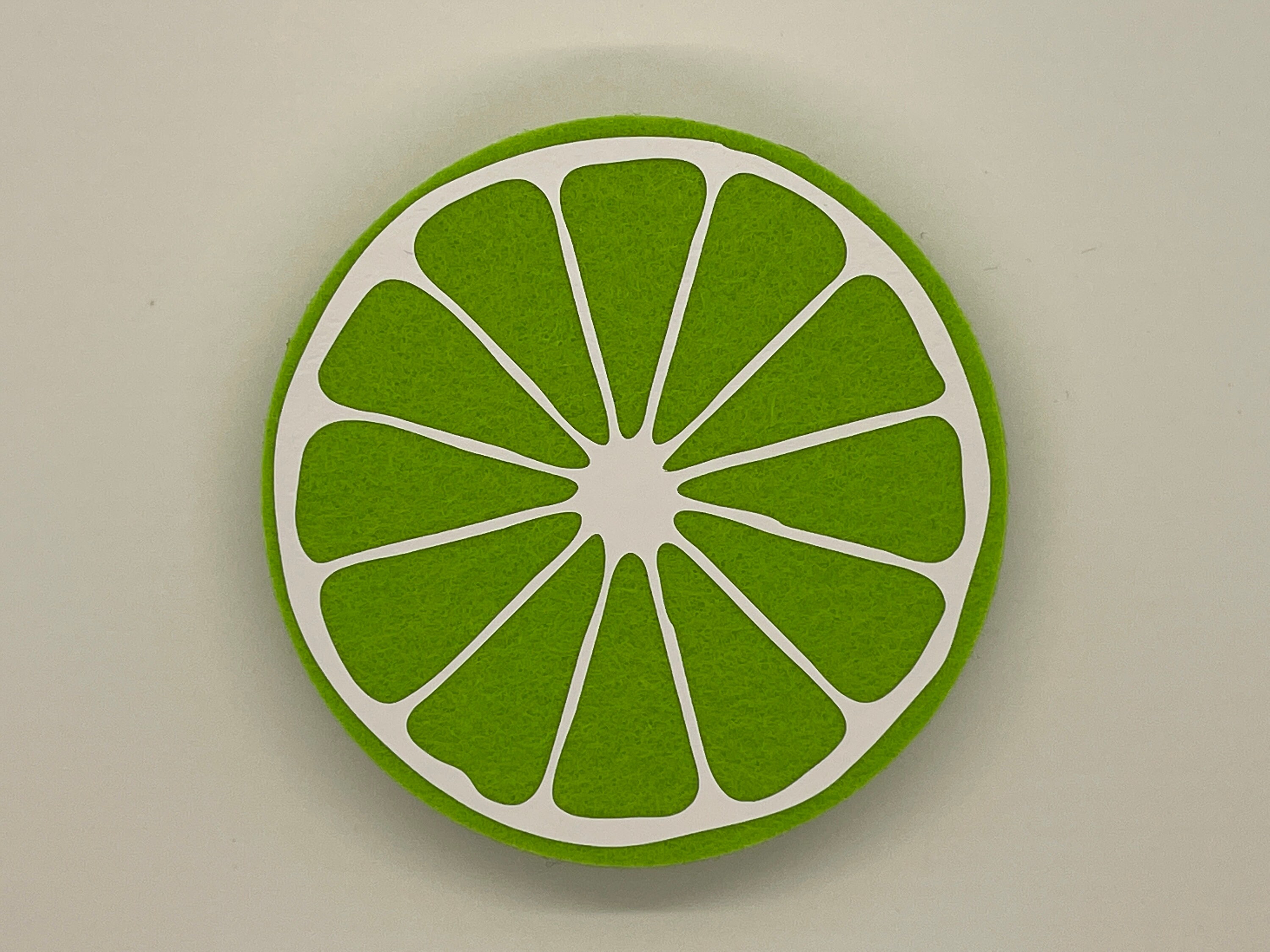 Handmade Lime Slice Felt Coasters - Etsy