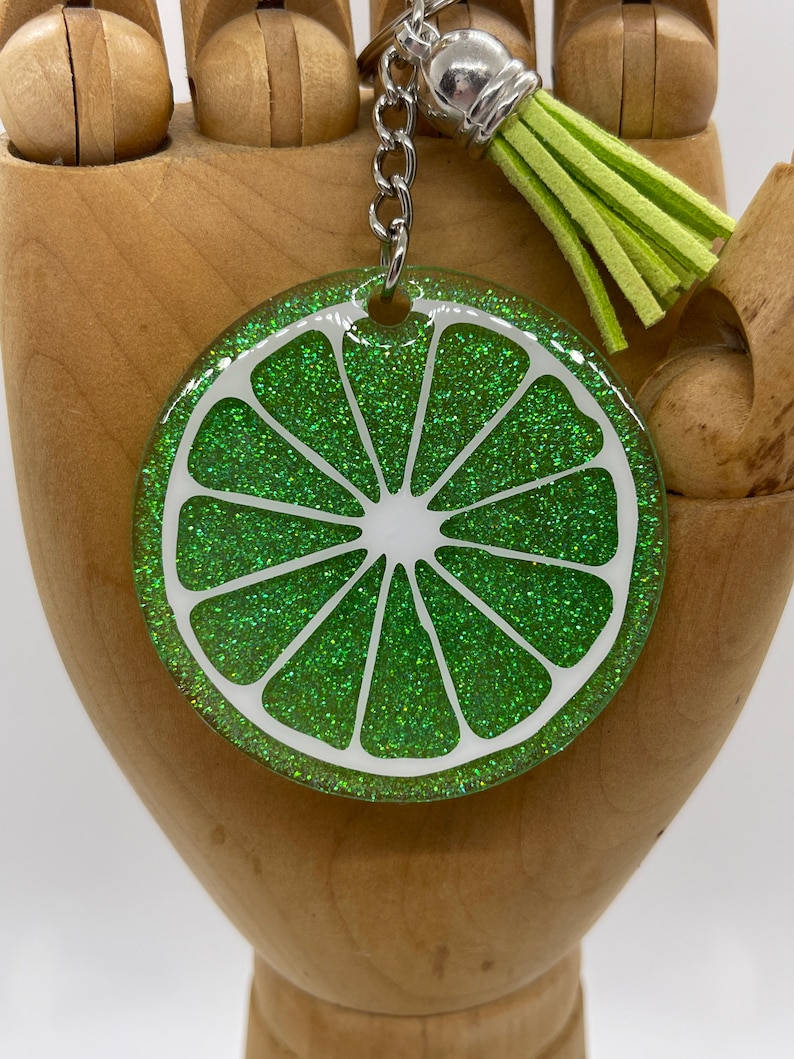 Lime Slice Keychain - Etsy
