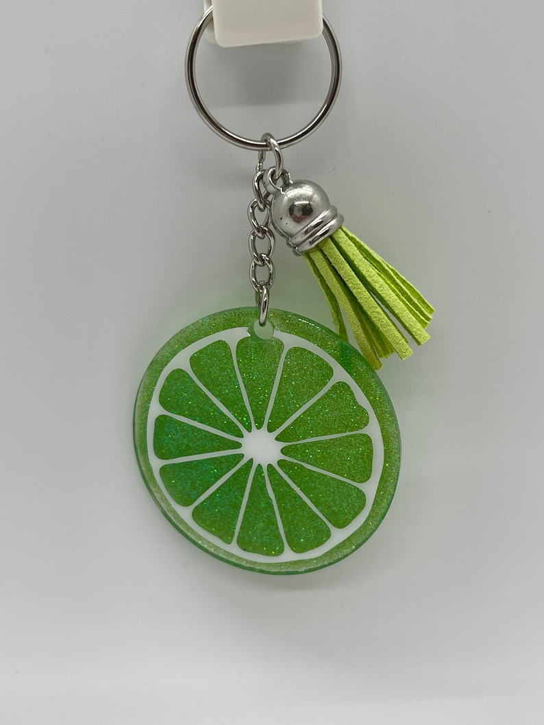 Lime Slice Keychain - Etsy