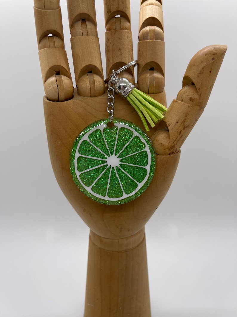 Lime Slice Keychain - Etsy