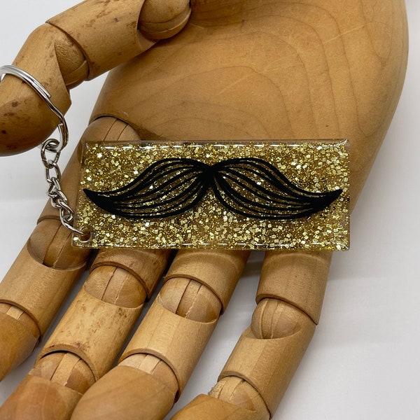 Mustache Keychain - Etsy