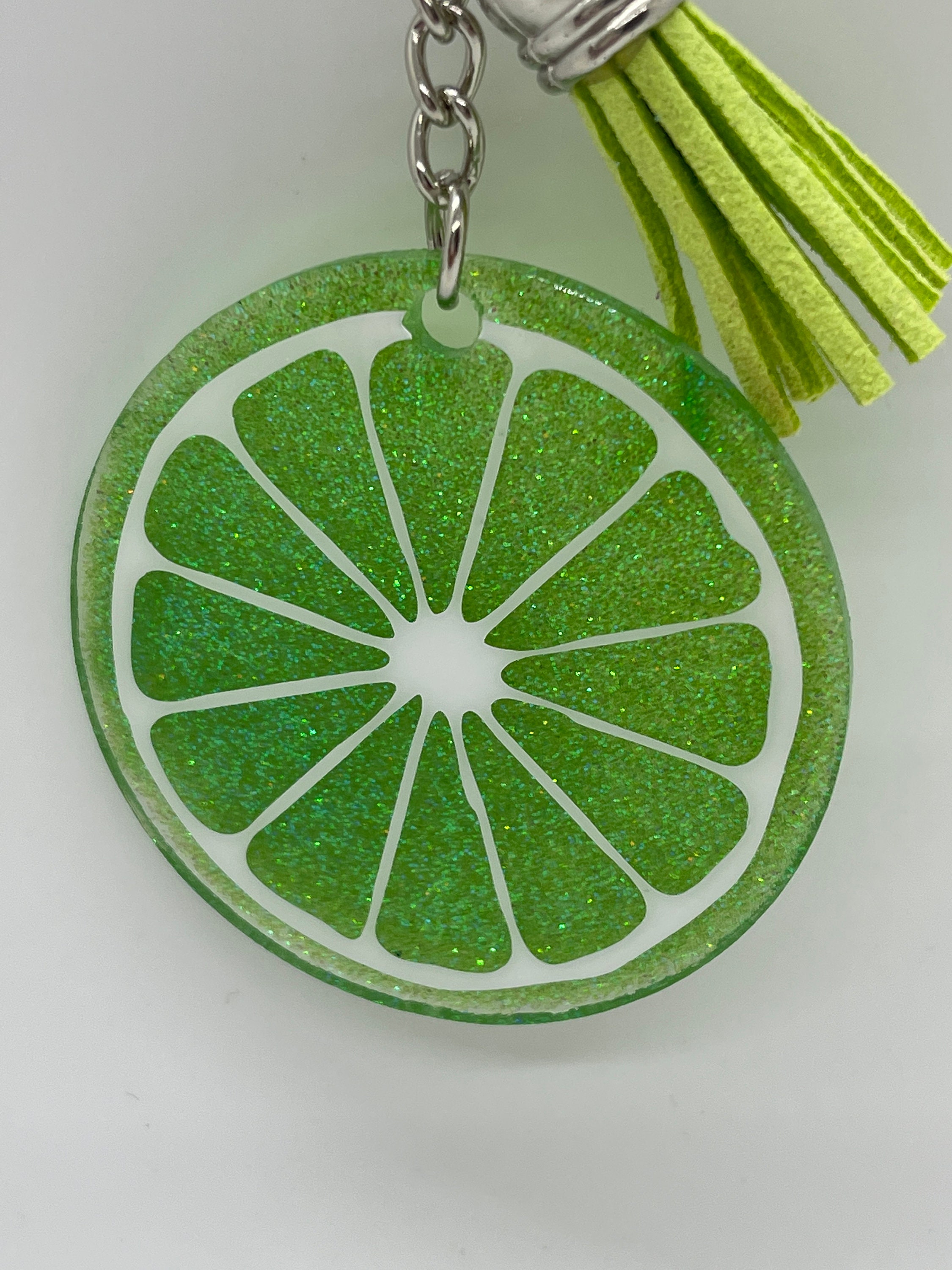 Lime Slice Keychain - Etsy