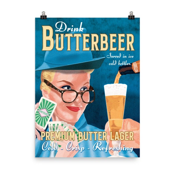 Butterbeer Vintage-ad Style Poster 18 in X 24 in Retro | Etsy