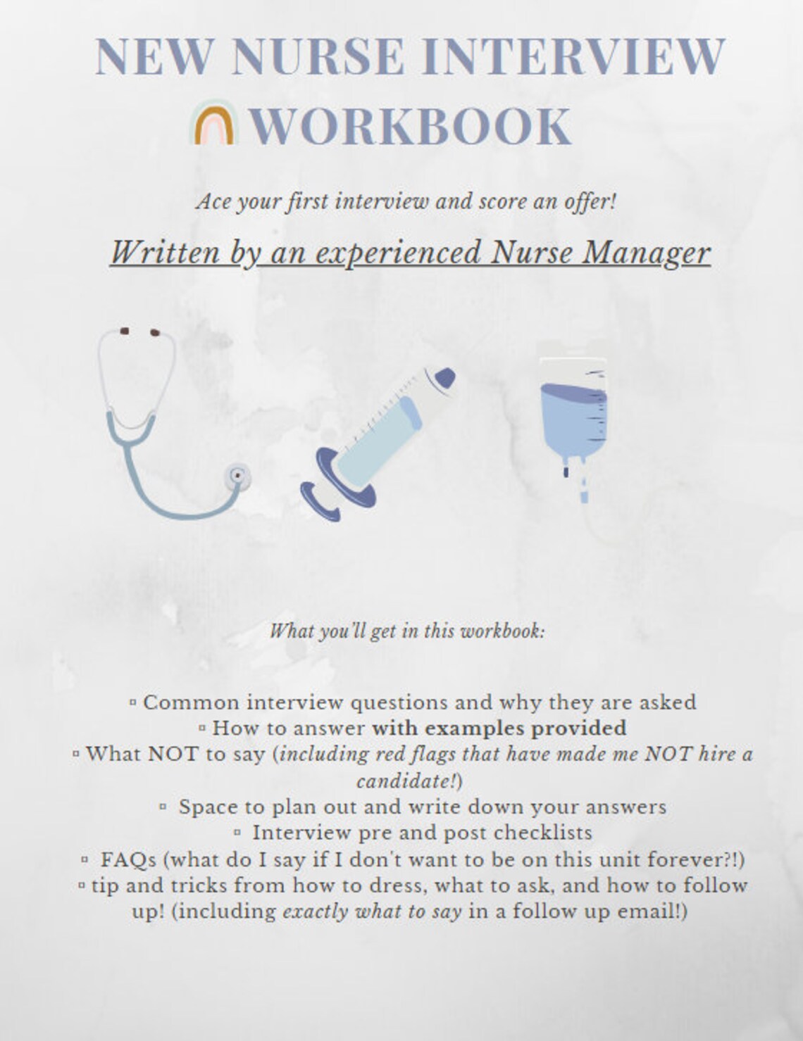 New Nurse Interview Workbook - Etsy