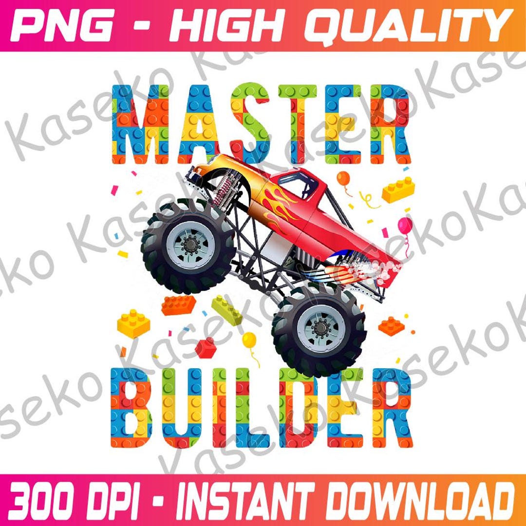 Master Builder Building Blocks Monster Truck Png, Master Builder Png ...
