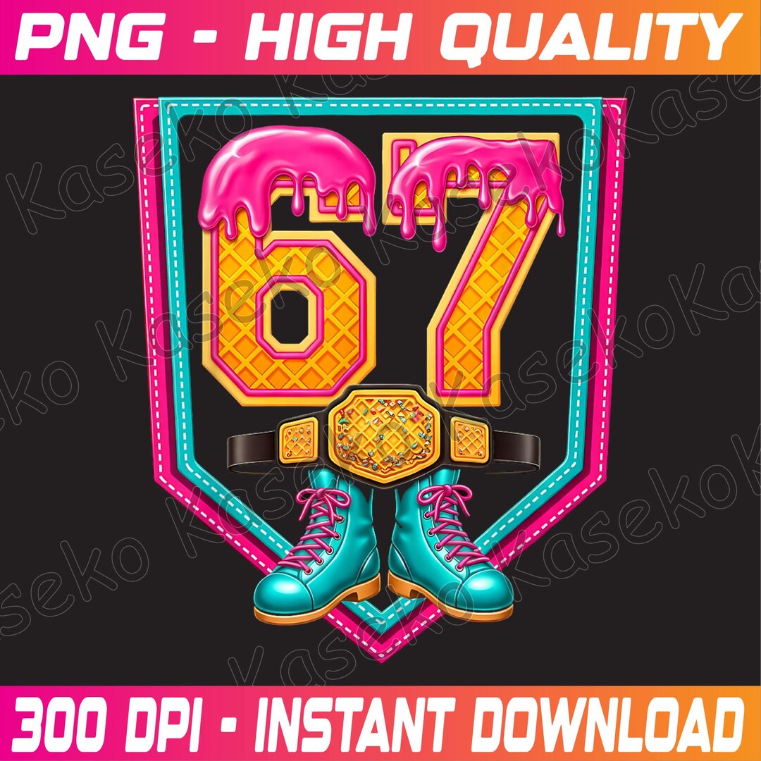 Wrestling Drip Number 67 Wrestling Player Png, 67 Ice Cream Drip Number ...