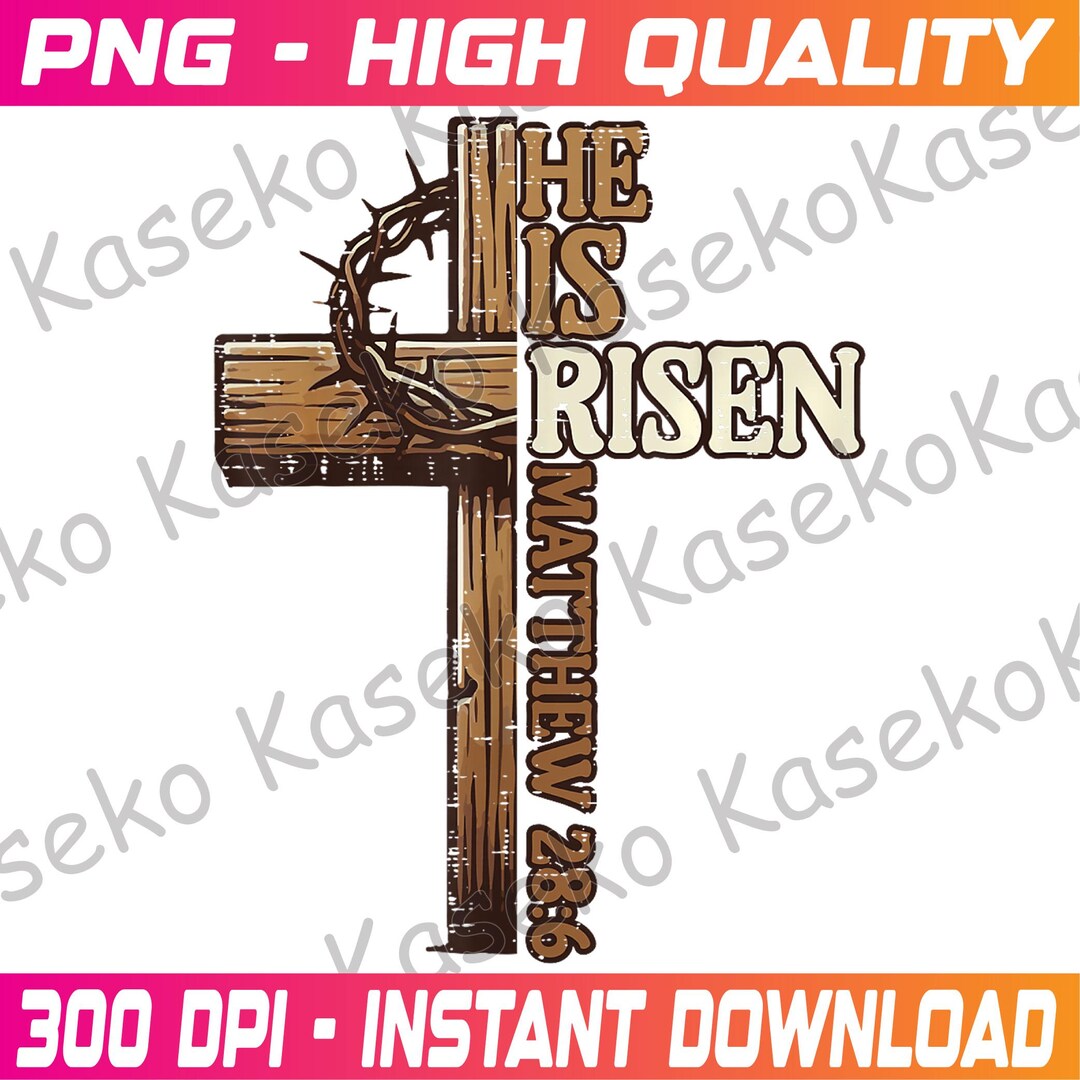 Easter Cross He is Risen Je-sus Christian Png, Lamb Crown of Thorn ...