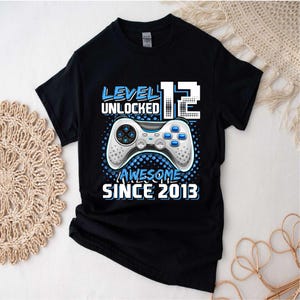 12th Birthday Boy Level 12 Gamer 12 Year Video Game Party Png, Awesome ...