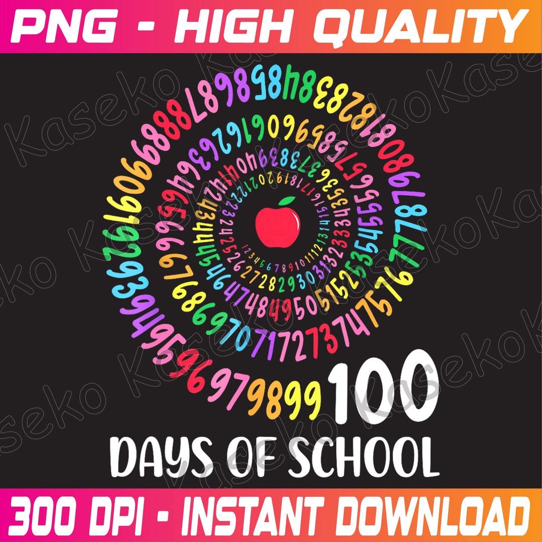 100th Day of School 100 Days Math Number Png, Happy 100 Days of School ...