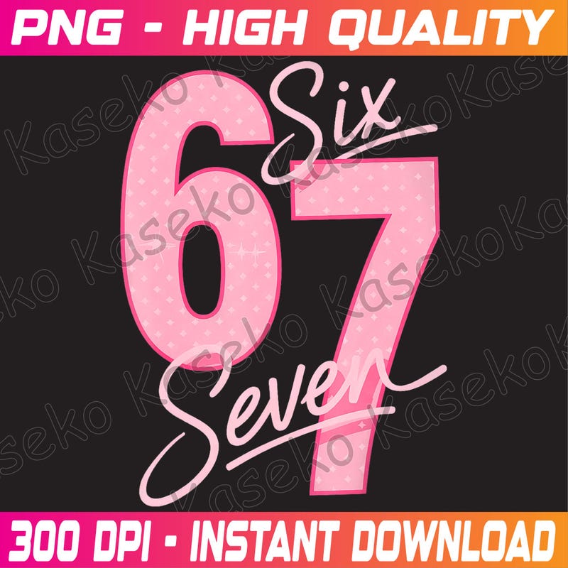 Number 67 Png - Etsy
