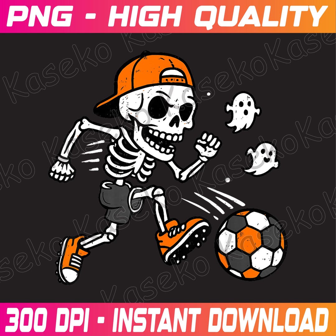Skeleton Soccer Pumpkin Halloween Costume Png, Soccer Player Halloween ...