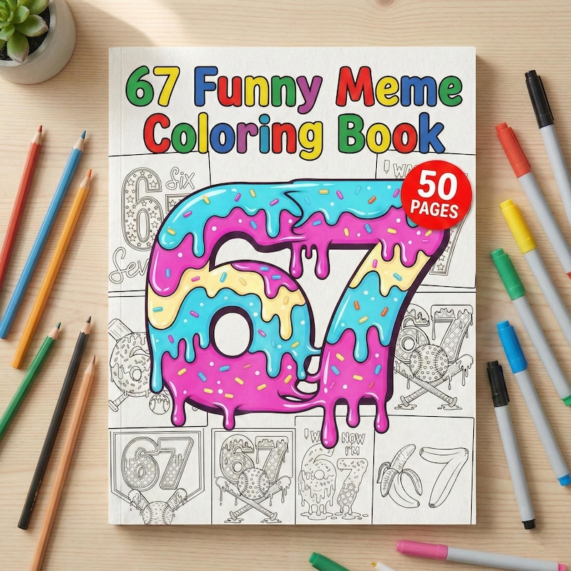 Six Seven Coloring Page - Etsy