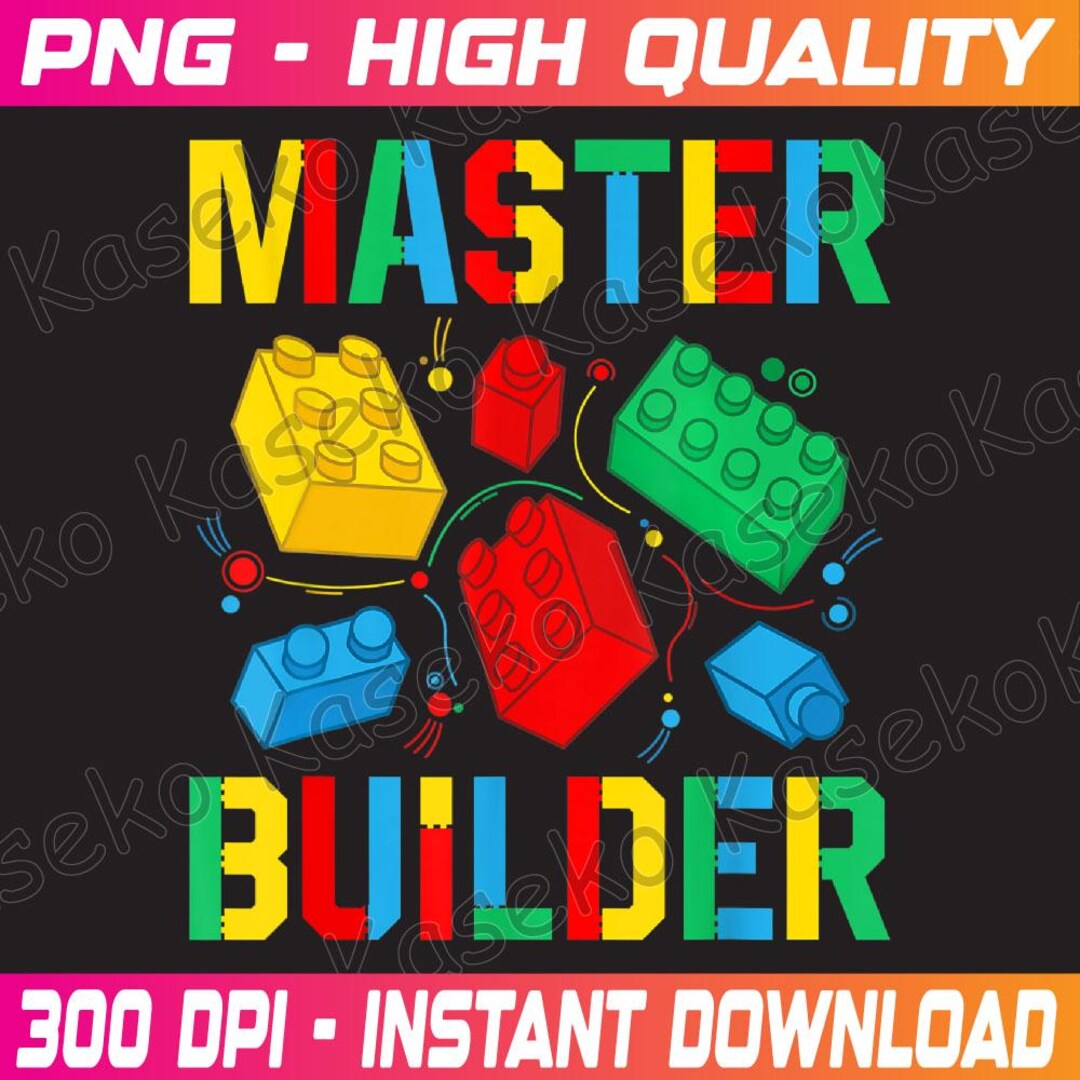 Master Builder Kids Building Blocks Brick Toy Master Builder Png ...