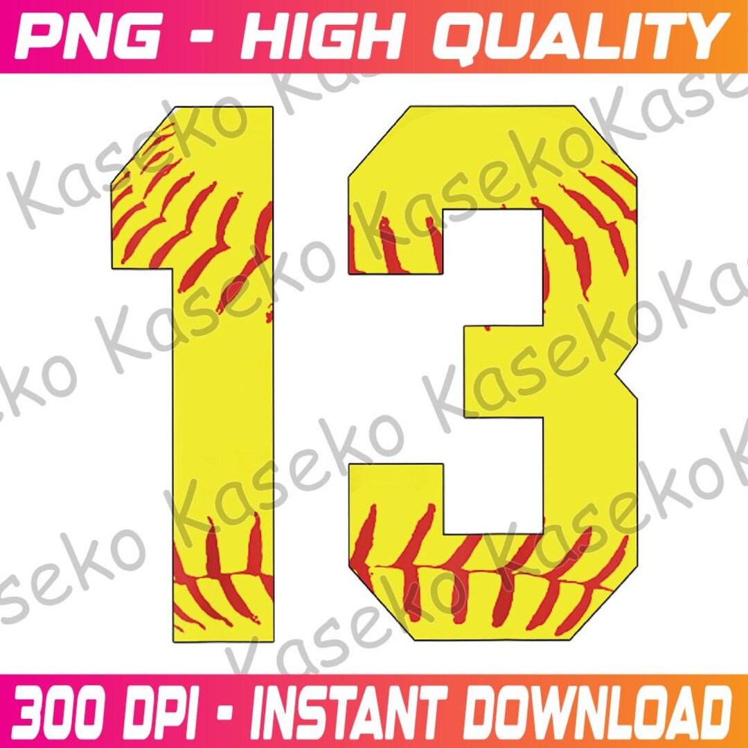 Softball Player 13 Years Old Png, Sport Birthday Png, Boys 13th ...