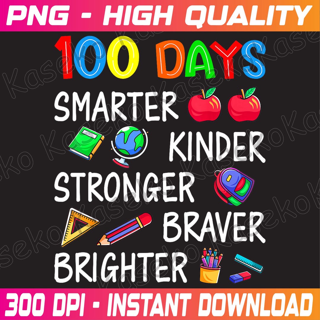 Happy 100 Days of School 100th Day of School Png, Happy 100 Days of ...