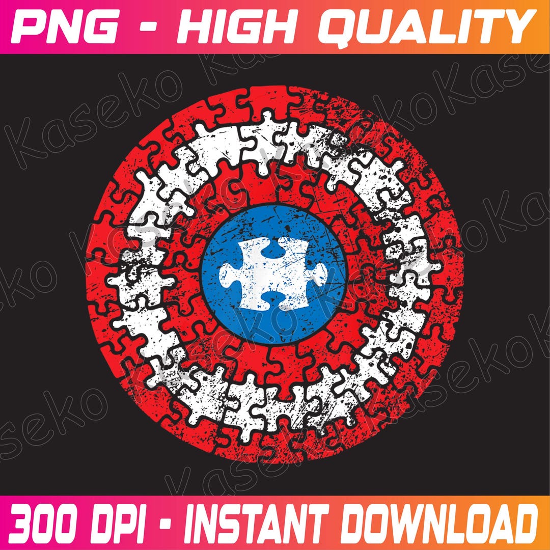 Autism Awareness Puzzle Superhero Shield Png, Puzzle Piece Png, Autism ...