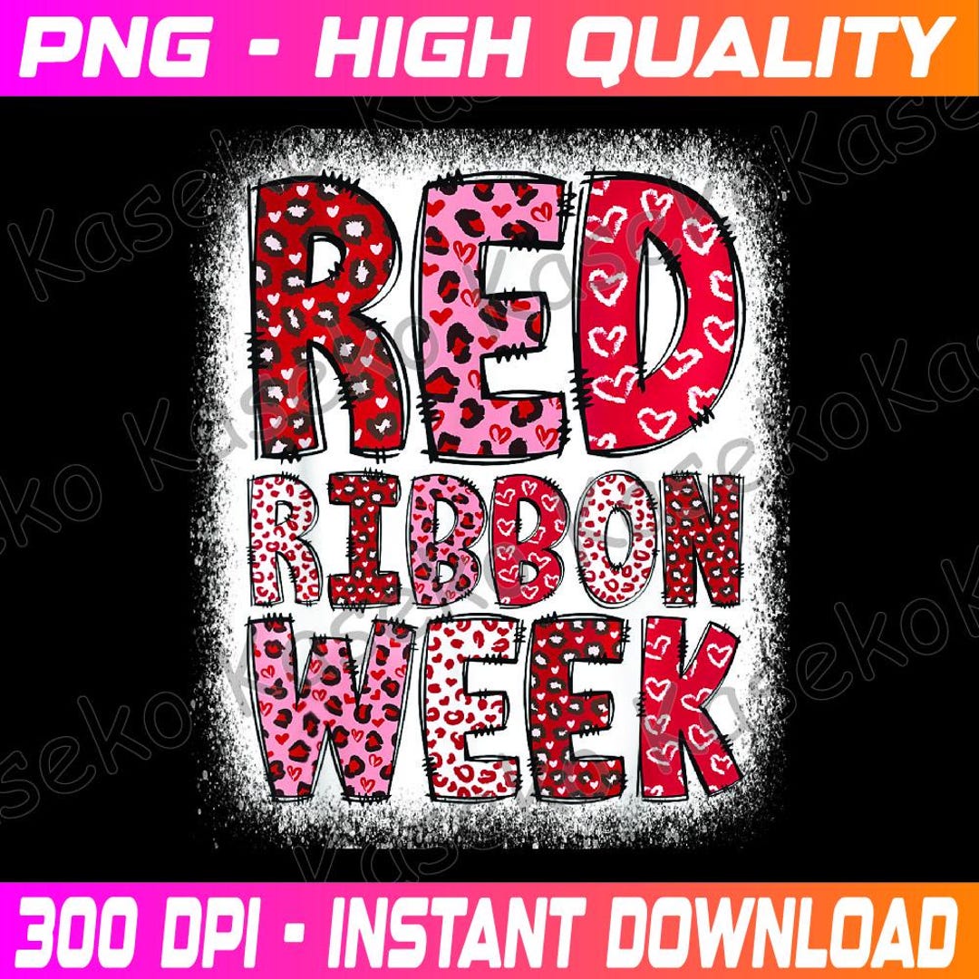 Red Ribbon Week Png, in October We Wear Red Png, Red Ribbon We Wear Red ...