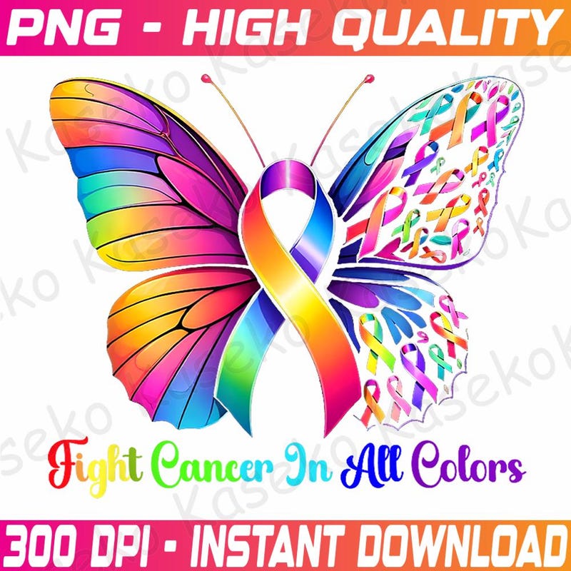 Cancer in All Colors Svg - Etsy