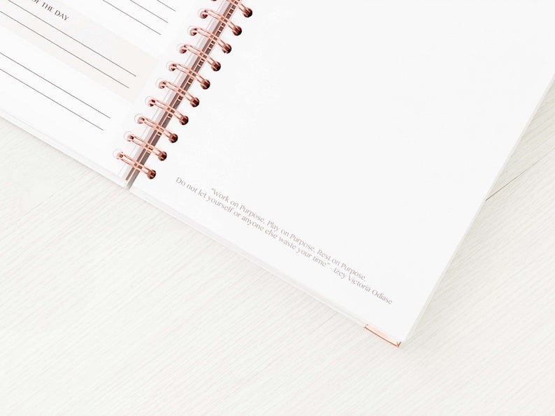 DAILY INTENTION PLANNER Illustrated Journa Weekly Planner - Etsy