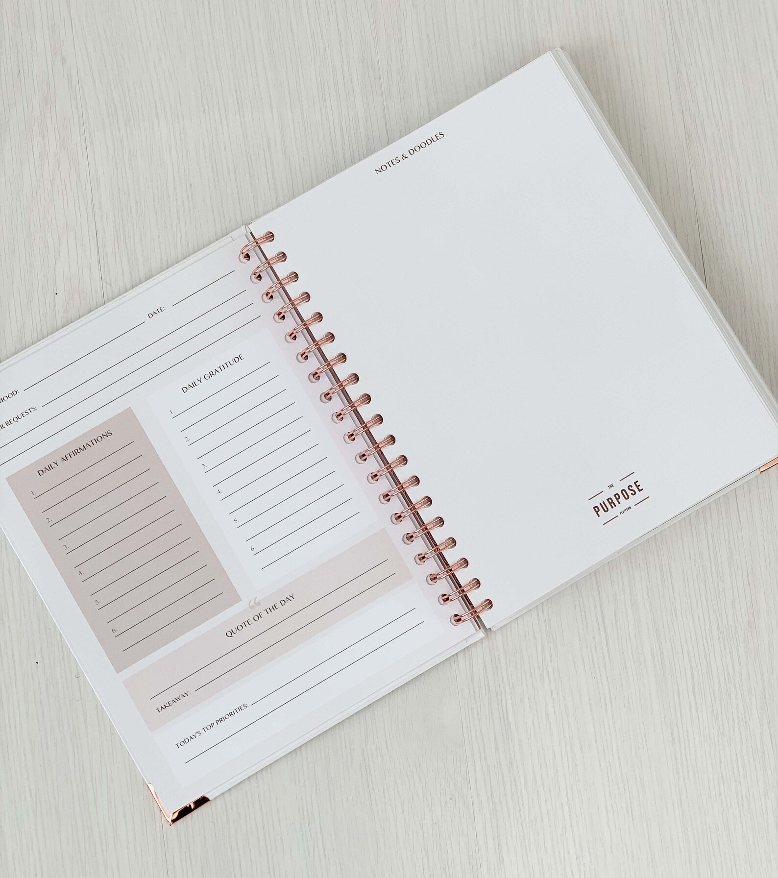 DAILY INTENTION PLANNER Illustrated Journa Weekly Planner - Etsy