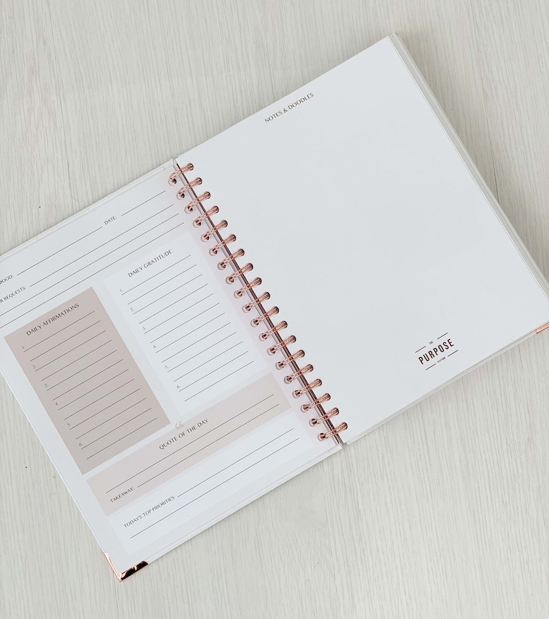 DAILY INTENTION PLANNER Illustrated Journa Weekly Planner - Etsy