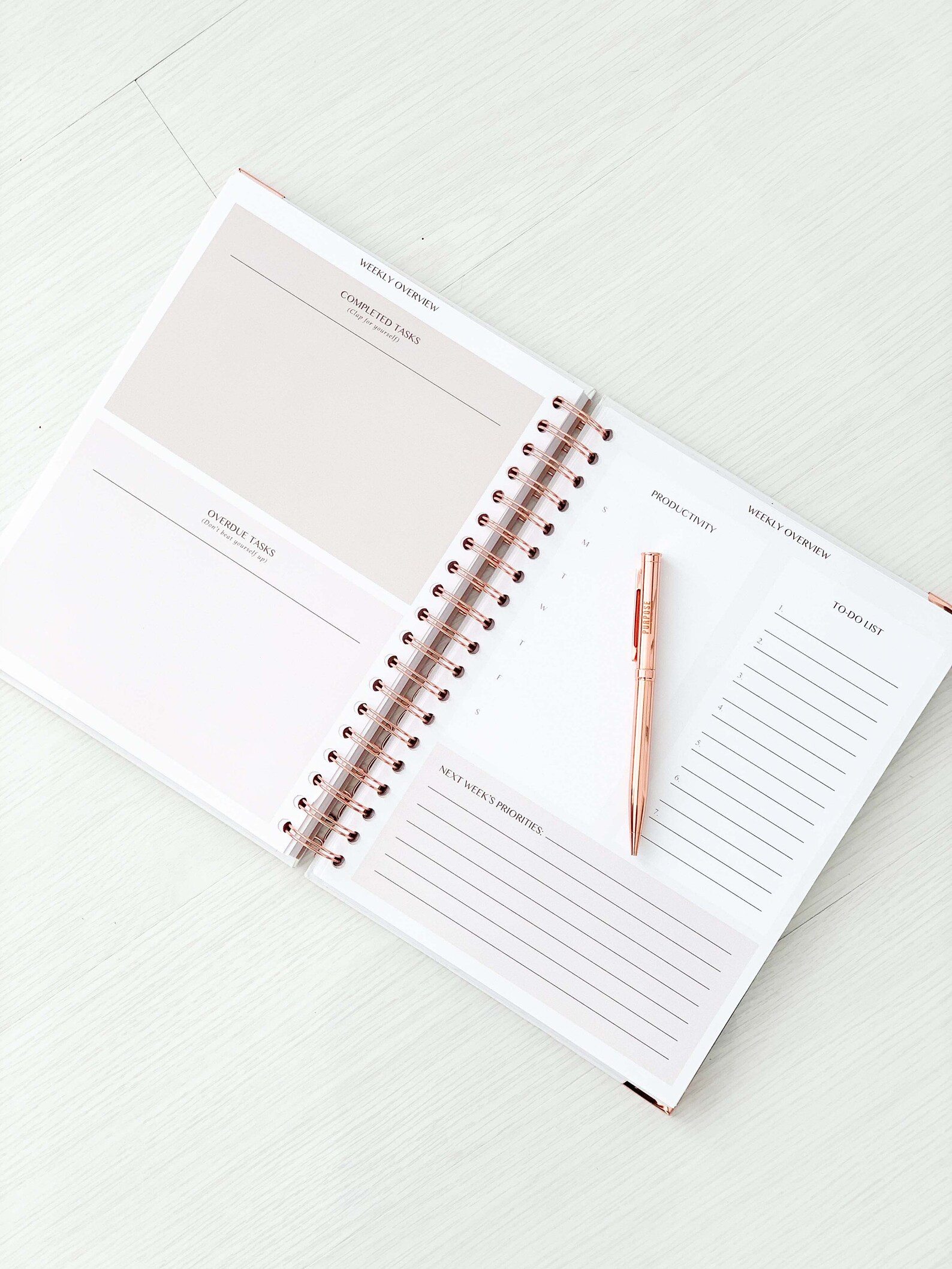 DAILY INTENTION PLANNER Illustrated Journa Weekly Planner - Etsy