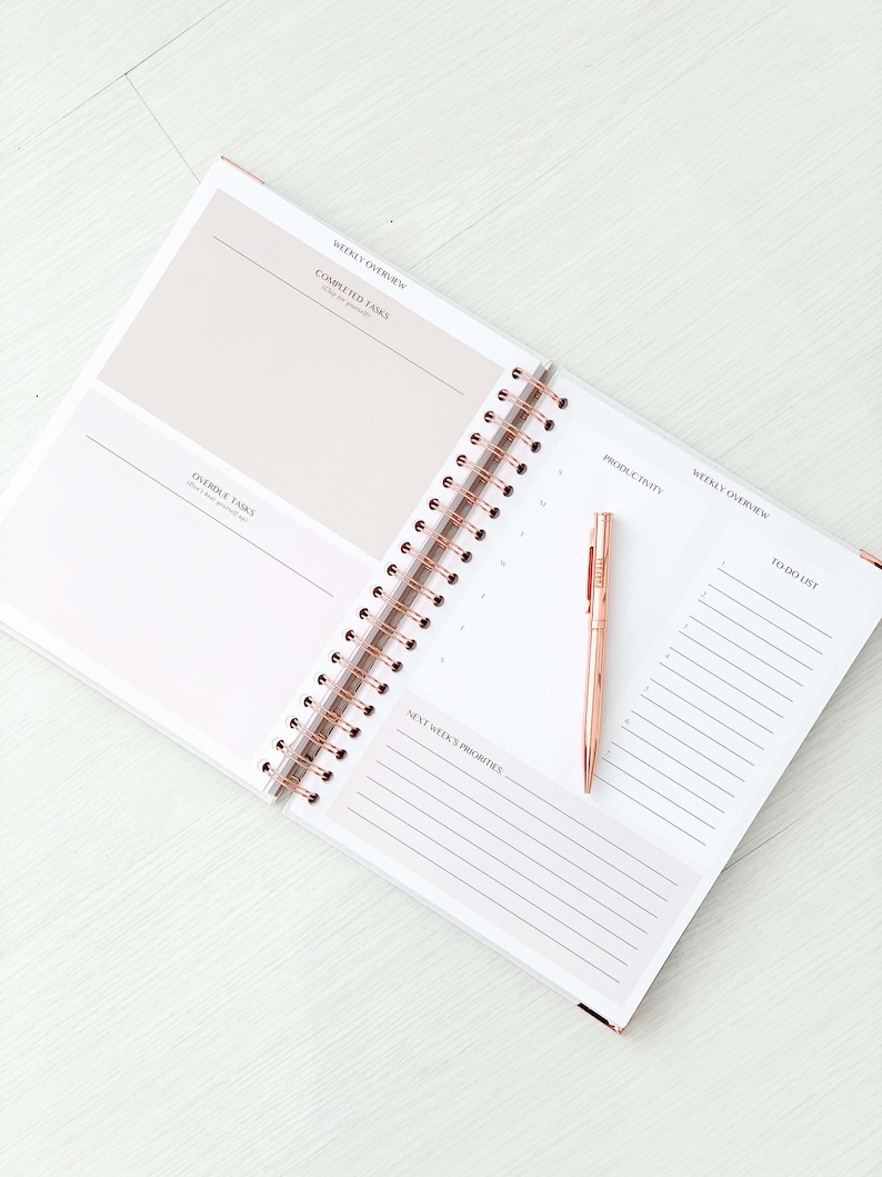 DAILY INTENTION PLANNER Illustrated Journa Weekly Planner - Etsy