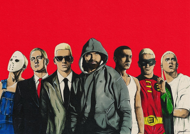 EMINEM Rap Art Print - Etsy