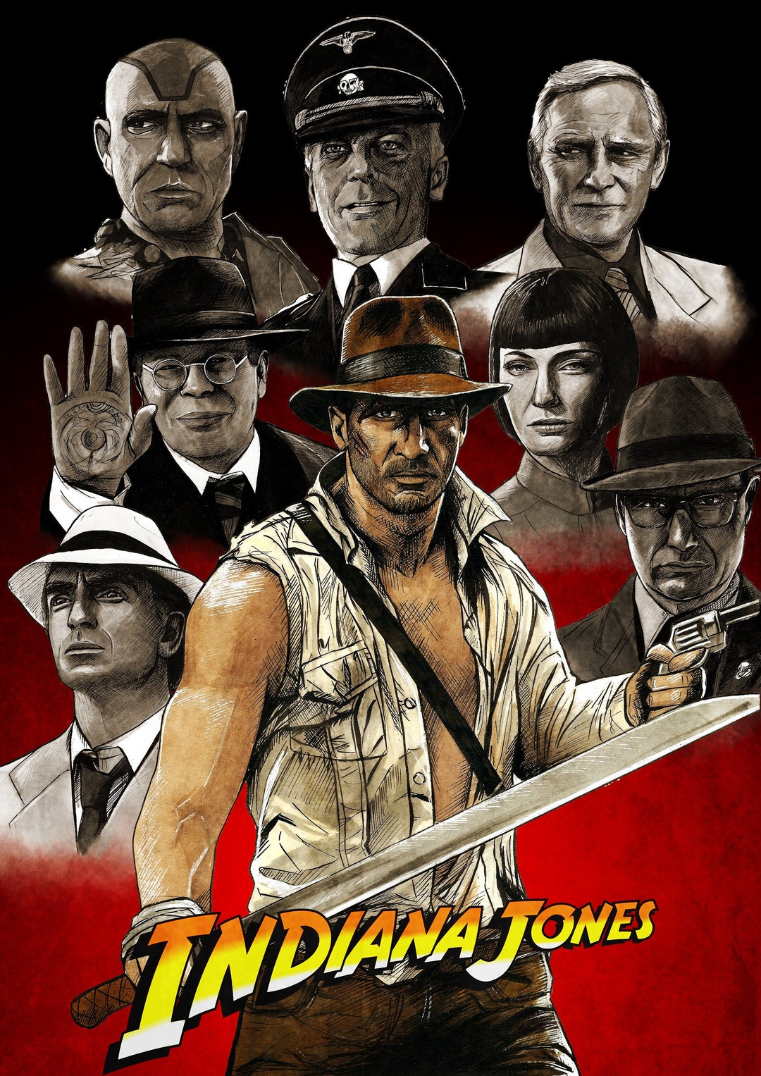 INDIANA JONES - Art Poster Print - Etsy