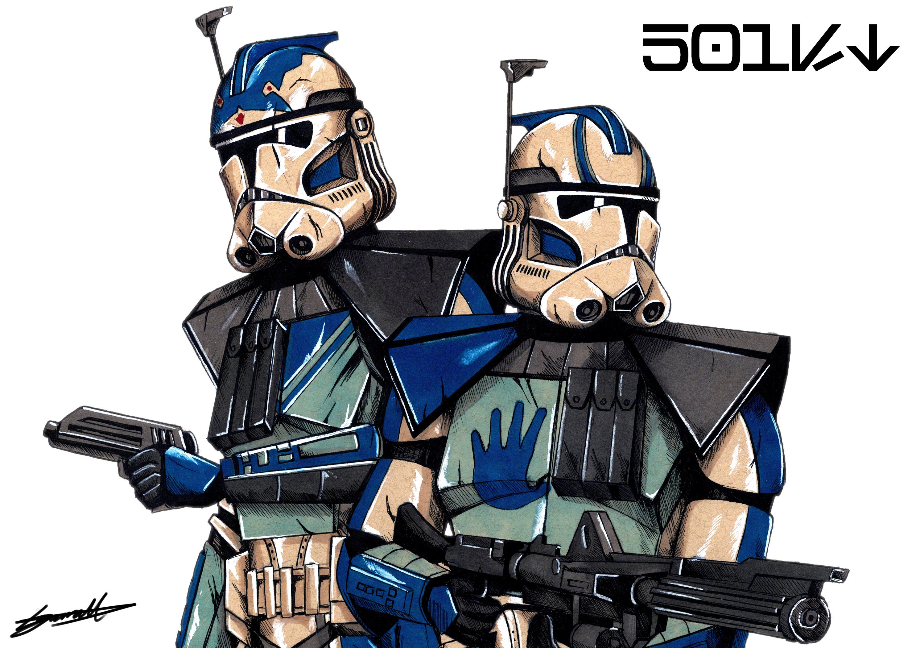 FIVES & ECHO Star Wars Clone Wars Art Poster Print - Etsy