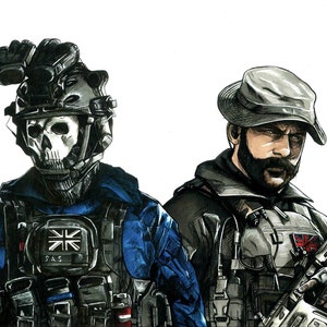 Call of Duty Ghost & Captain MODERN WARFARE Price Art Print - Etsy