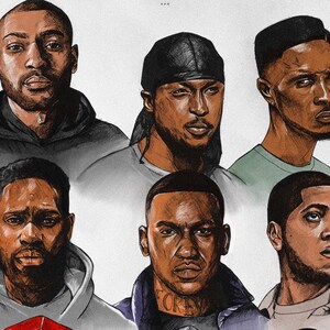 UK RAP GRIME Pen Art Poster Print - Etsy
