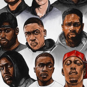 UK RAP GRIME Pen Art Poster Print - Etsy