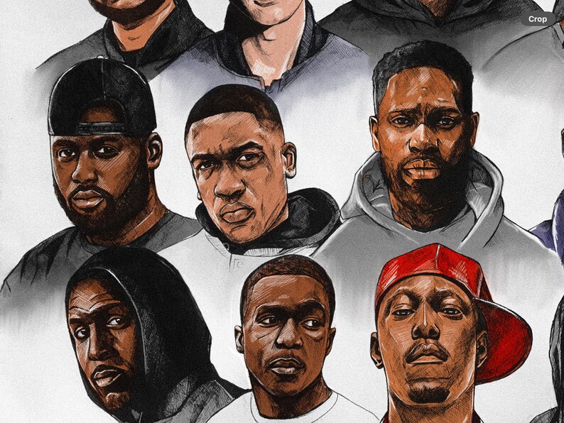 UK RAP GRIME Pen Art Poster Print - Etsy