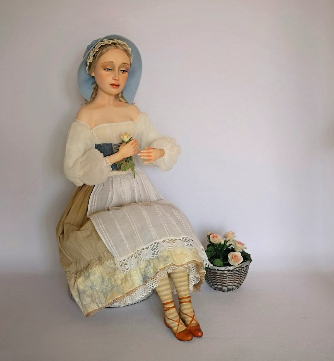 Custom Made Order Doll OOAK Flower Girl. the Doll is Sold. Presented as ...