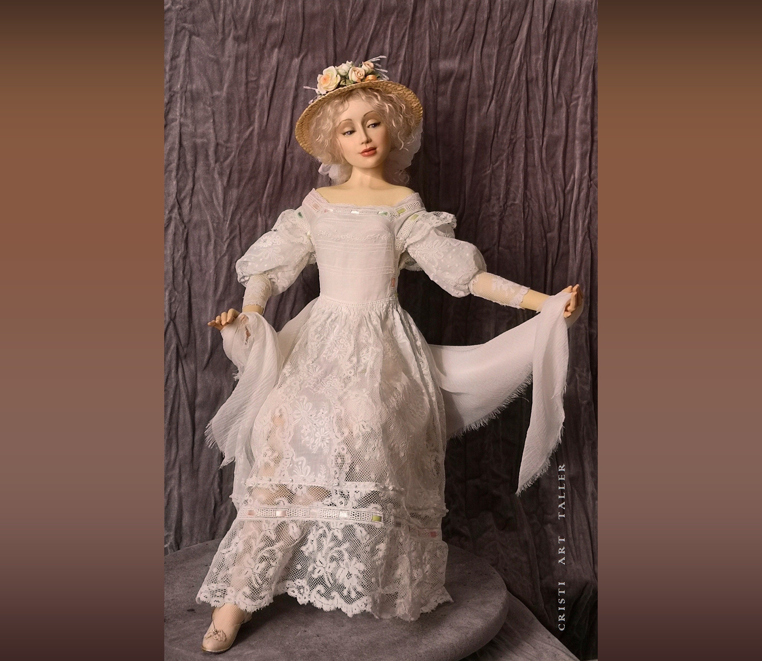 OOAK Vintage Lace Art Doll Interior Collectible Fantasy Fiorella - Etsy