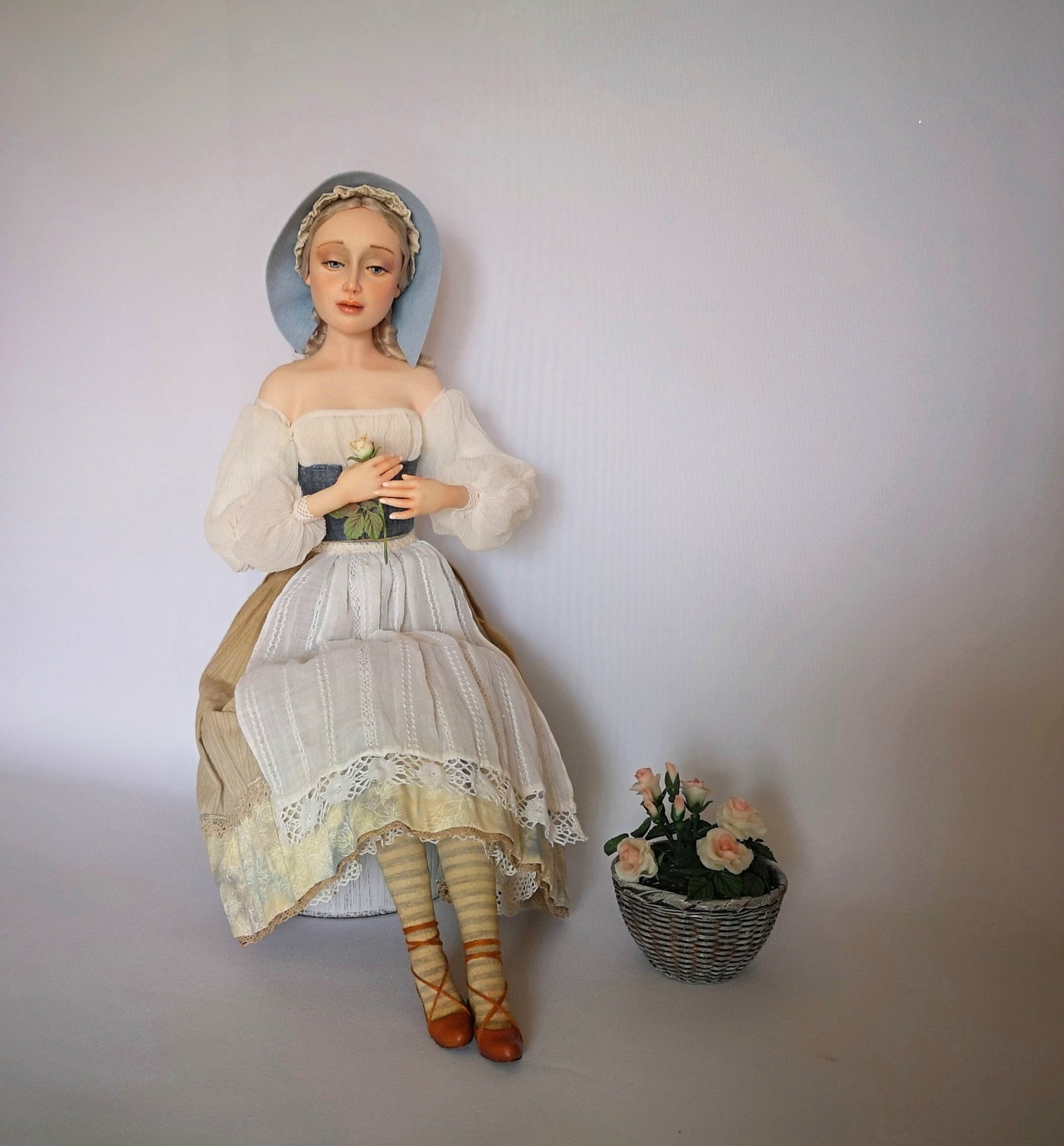 Custom Made Order Doll OOAK Flower Girl. the Doll is Sold. Presented as ...