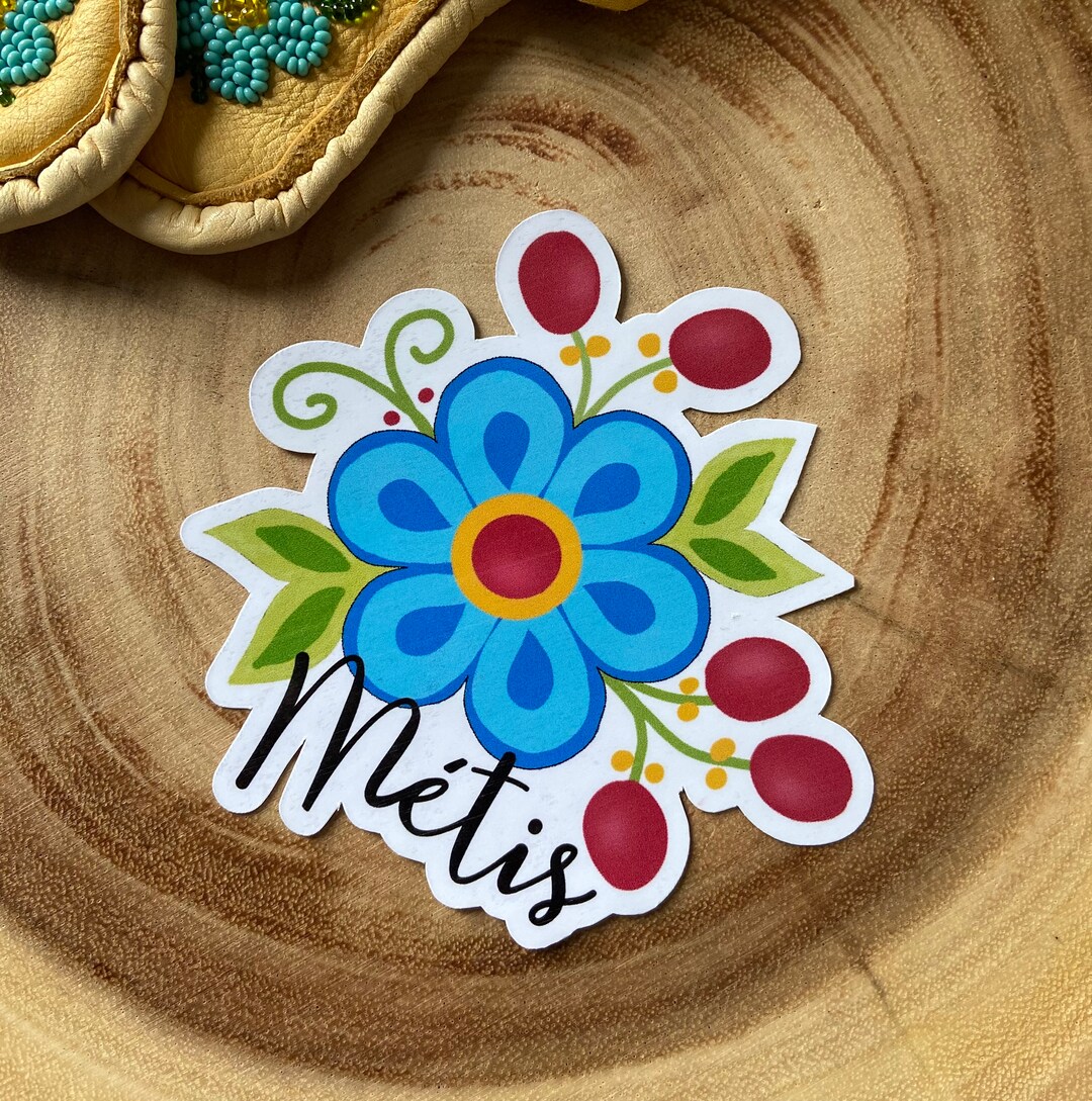 Métis Beading Flower Sticker - Etsy