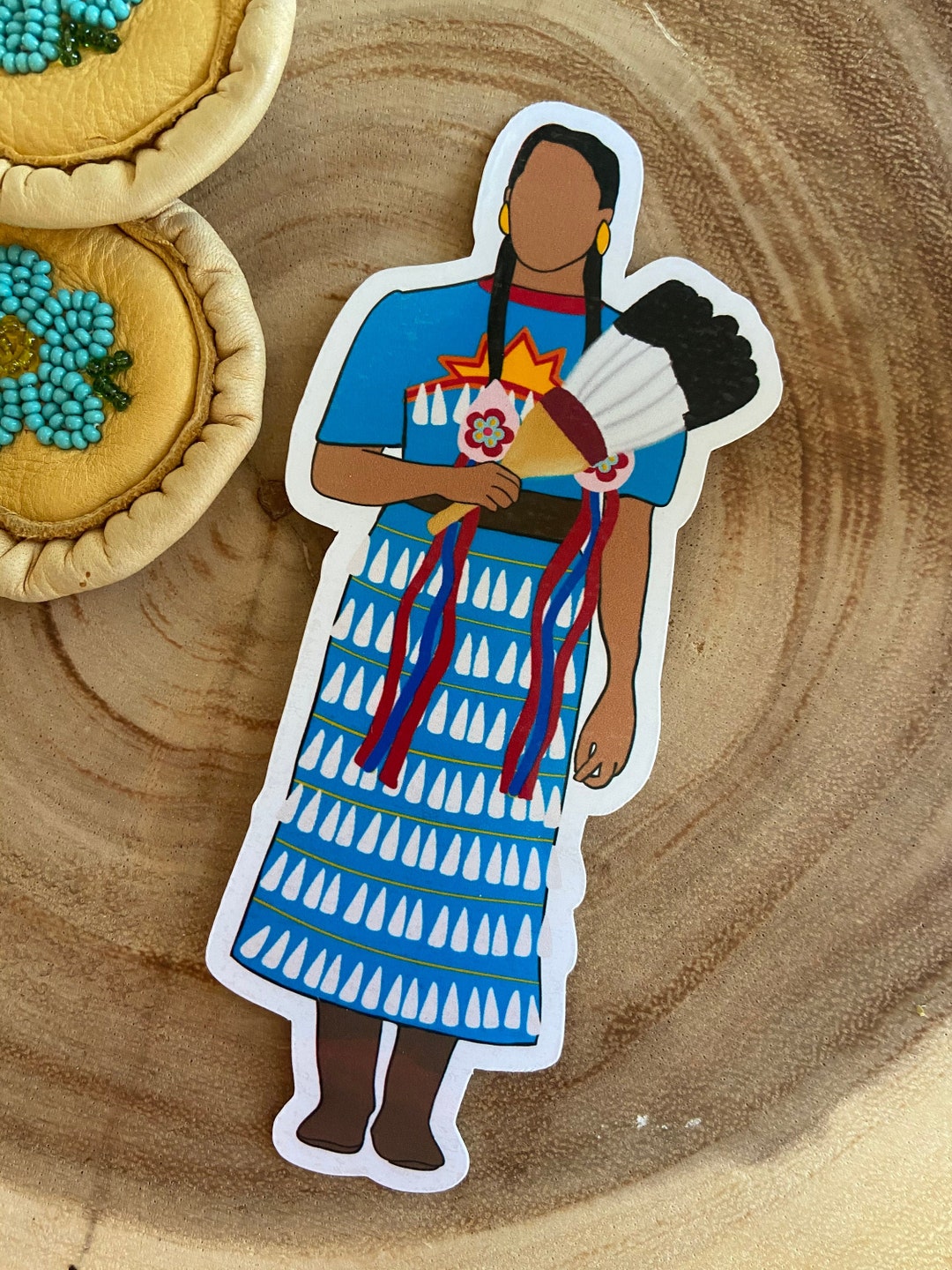 Indigenous Woman Jingle Dancer Sticker - Etsy