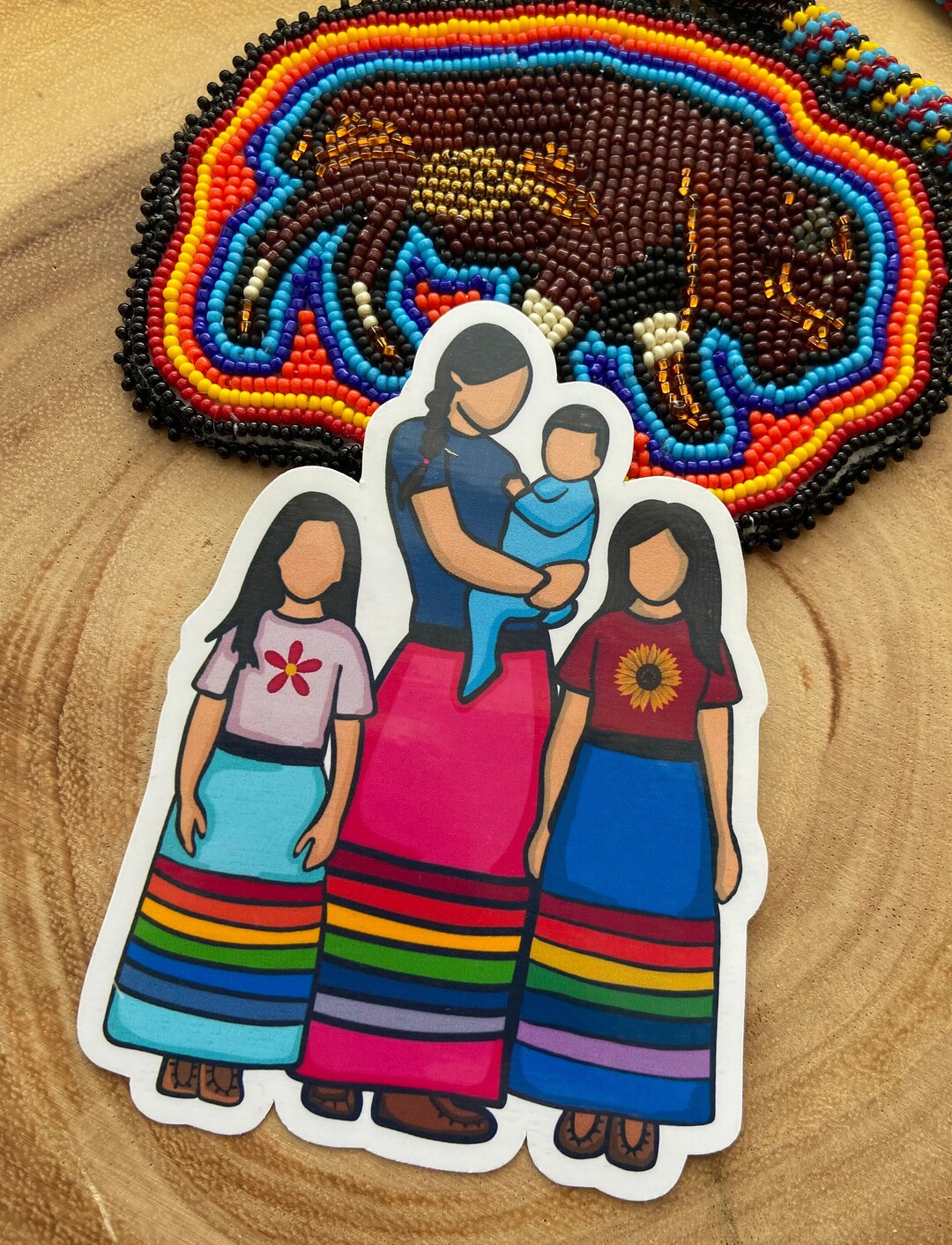Indigenous Ribbon Skirt Family Sticker - Etsy
