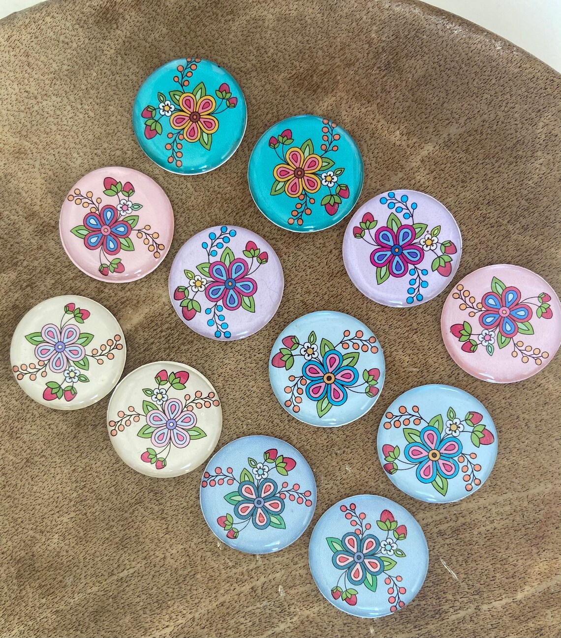 Light Colour Metis Strawberry Flowers Floral Epoxy Flat Back - Etsy Canada