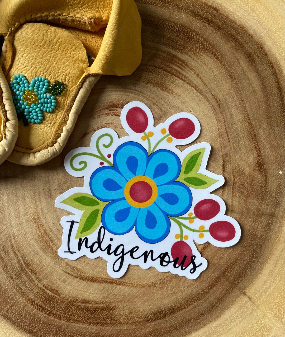 Indigenous. Beading Flower Sticker - Etsy