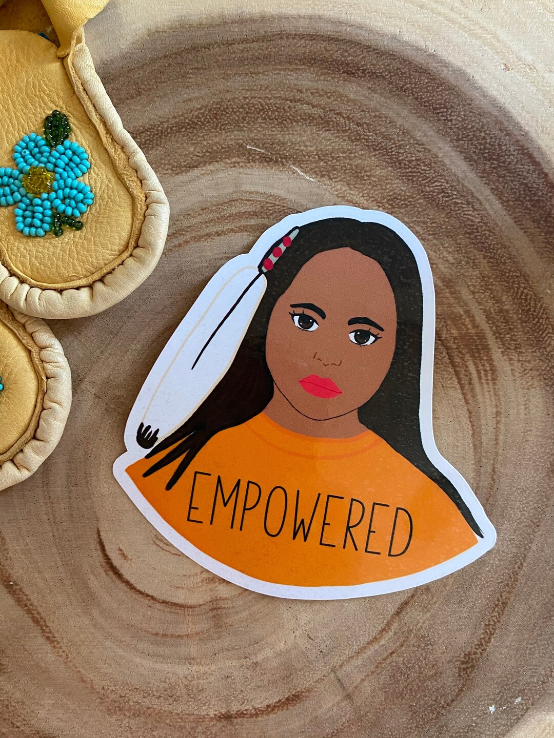 Indigenous Woman Empowered Sticker - Etsy